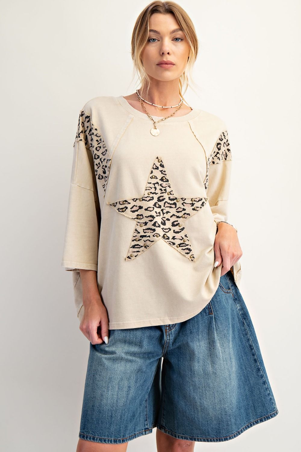 Leopard Star Top – Pink Splash Boutique